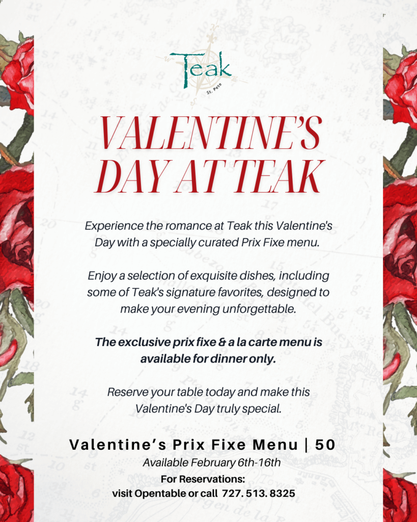 Specials & Events – Teak St. Pete